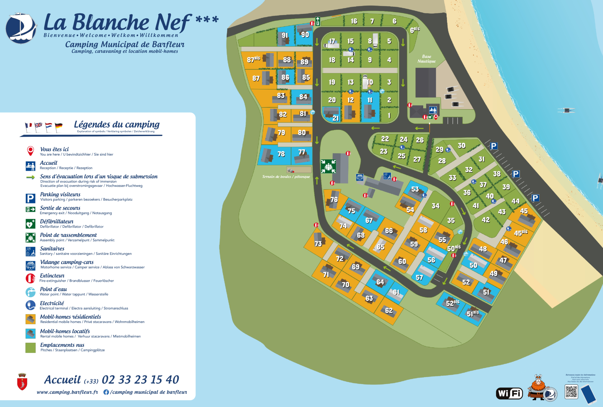 Location Emplacements – Camping Barfleur
